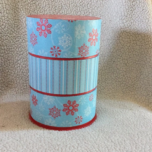 Holiday | 1 10 Tower Of 3 Boxes With Snowflake Design | Poshmark